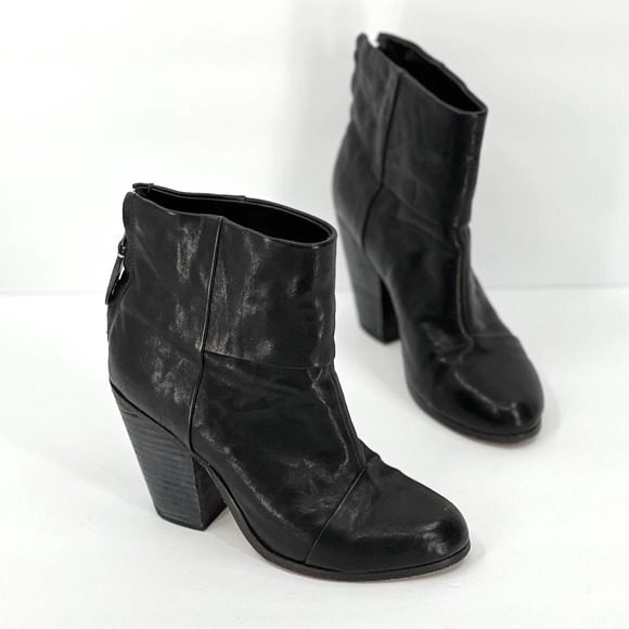 rag & bone | Shoes | Rag Bone Boots Womens 35 Black Newbury Leather ...